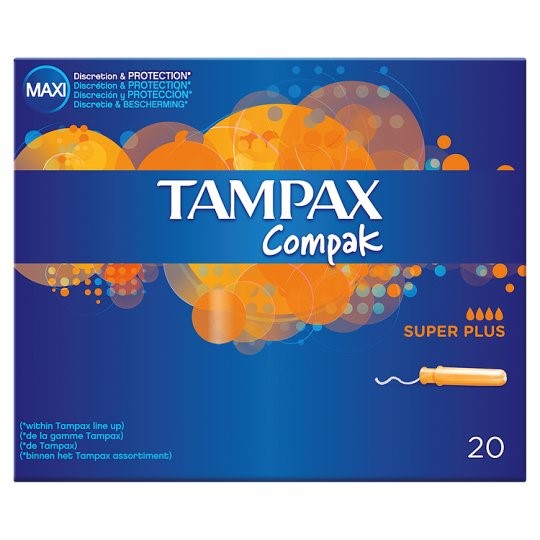 Tampax Compak Super Plus Tampons Applicator 20 - Christines Pharmacy Tampax Compak Super Plus Tampons Applicator 20 - Christines Pharmacy